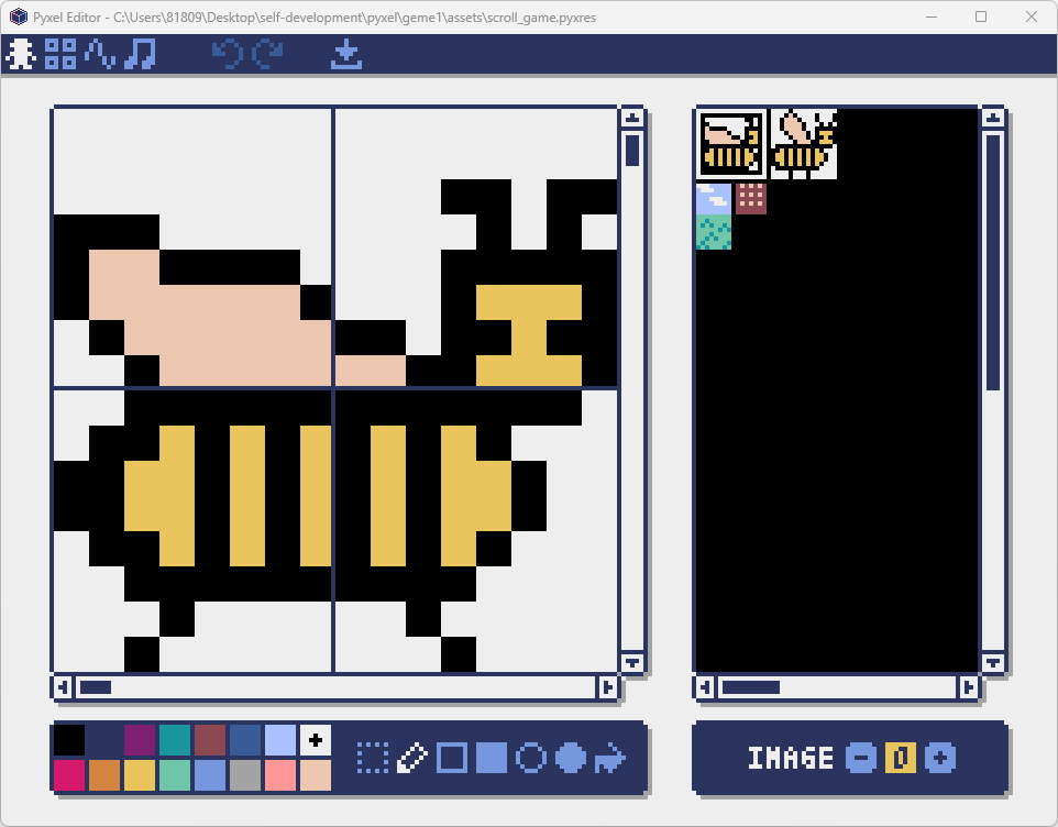 Pyxelを使って簡単なゲームの作成を試してみたい！part1 - サイノメブログ